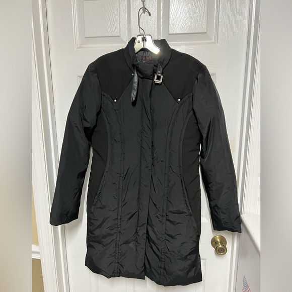 Via Spiga | Jackets & Coats | Via Spiga Black 34 Nylon Jacket Sz Small ...